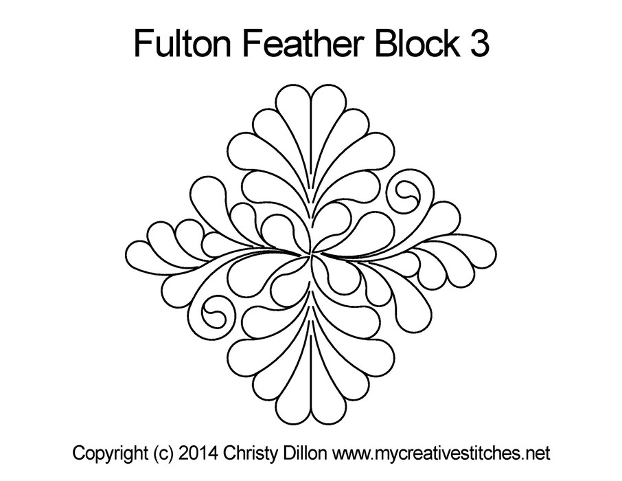 Fulton Feather Block 3 - My Creative Stitches