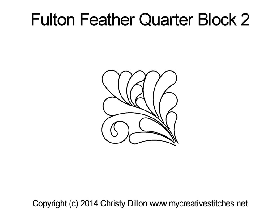 Fulton Feather Block 3 - My Creative Stitches