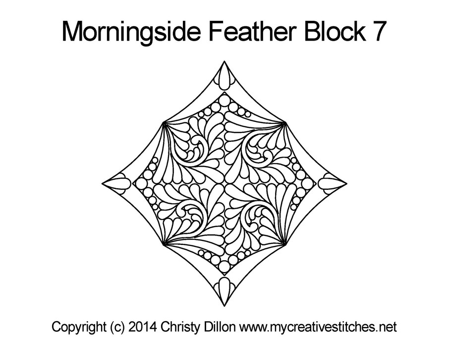 Morningside Feather Block 2 - My Creative Stitches