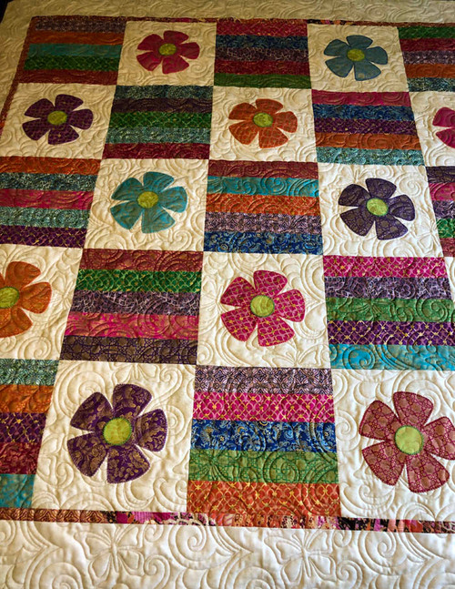 Computerized Quilting Pattern Snapdragon Edge-to-Edge