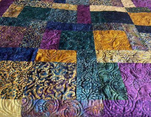 Computerized Quilting Pattern Jewel Tones Edge-to-Edge