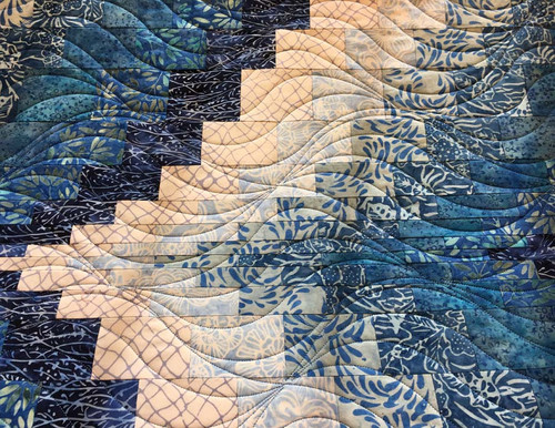 Computerized Quilting Pattern Ocean Waves Small Edge-to-Edge 1