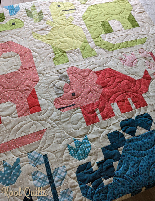 Computerized Quilting Rhapsody Edge-to-Edge Dino Tracks