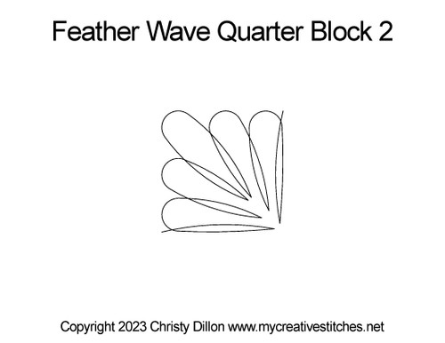 Feather Wave Quarter Block 1