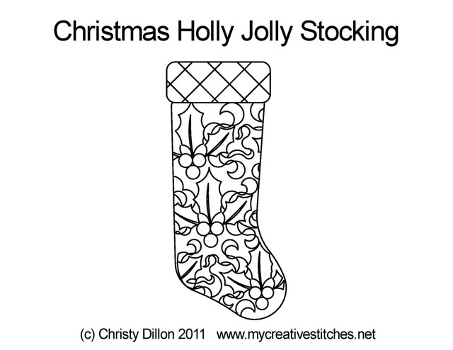 Holly Jolly Christmas Stocking Pattern | Modern Quilt Pattern