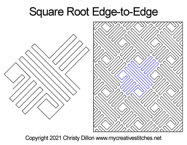 Square Feather Edge-to-Edge - My Creative Stitches