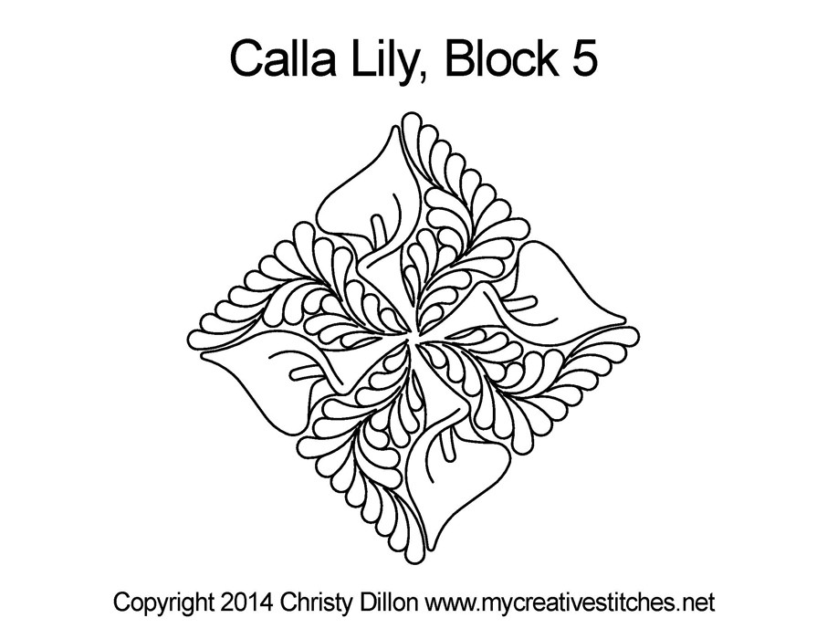 Calla Lily Block 8 - My Creative Stitches