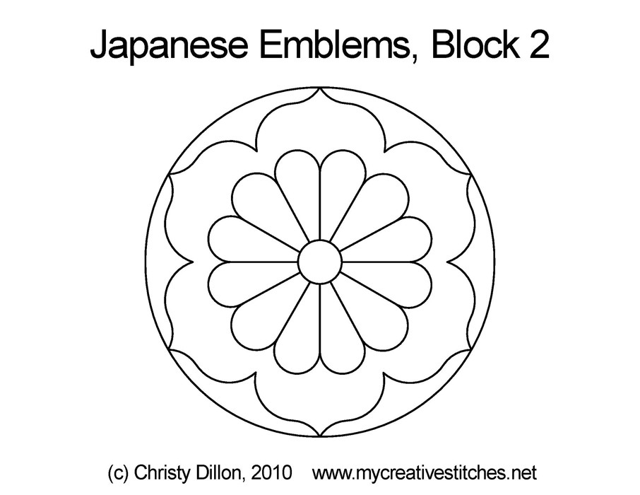 Japanese Emblems Block 10 - My Creative Stitches