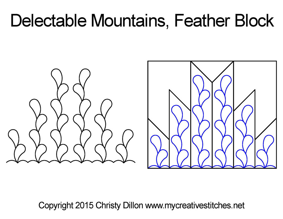 Delectable Mountains Quilt Block | Feather Quilt Pattern