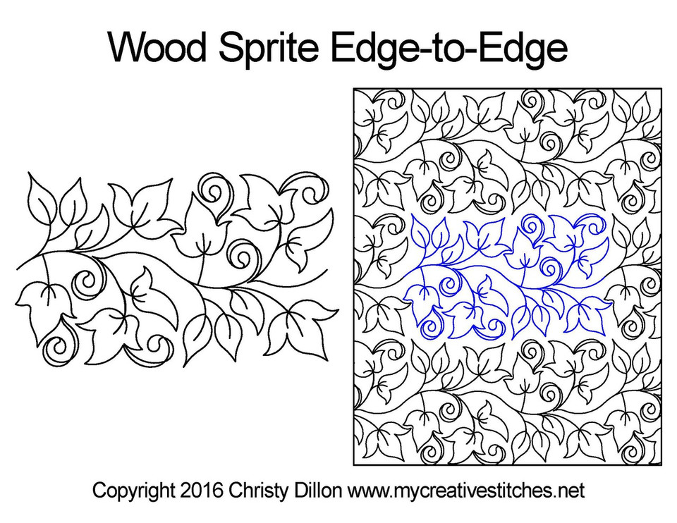 Computerized Quilting Patterns Wood Sprite Edge-to-Edge 2