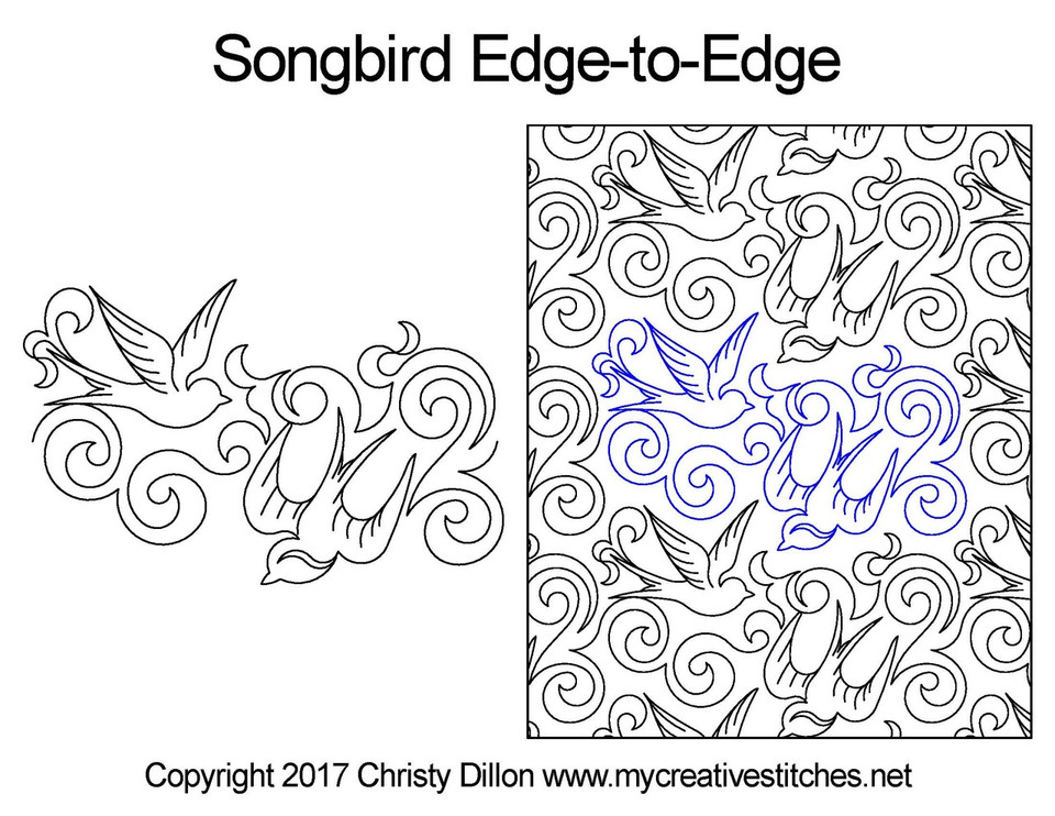 Geometric Diamonds | Edge to Edge Digital Quilting Patterns