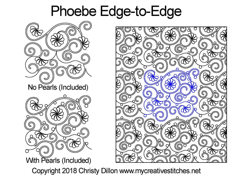 Computerized Quilting Pattern Laurel Edge-to-Edge