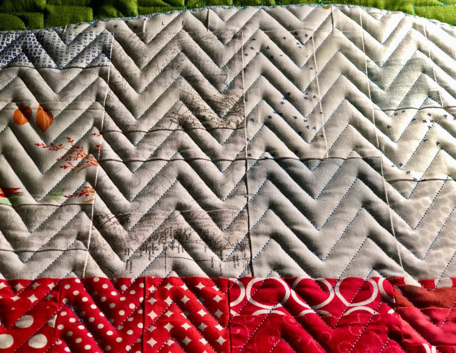 Computerized Quilting Pattern Chevron Edge-to-Edge