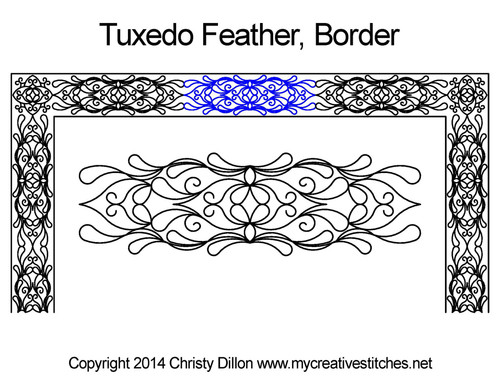 Tuxedo Feather Border - My Creative Stitches