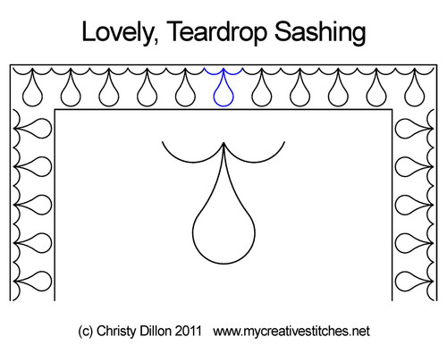 Lovely Teardrop Sashing - My Creative Stitches