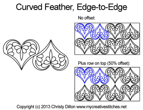 Curved Feather Edge-to-Edge - My Creative Stitches