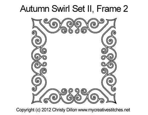 Autumn Swirl Set II Frame 2 - My Creative Stitches