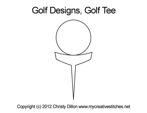 Golf Designs Tee - My Creative Stitches