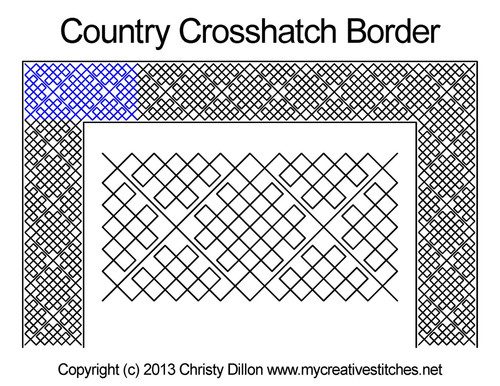 Country Crosshatch Border - My Creative Stitches