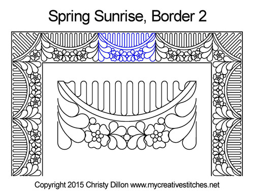 Spring Sunrise Border 2 - My Creative Stitches