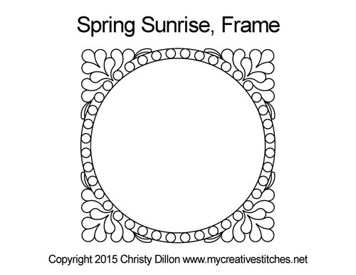 Spring Sunrise Frame - My Creative Stitches