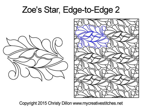 Zoe's Star Edge-to-Edge 2 - My Creative Stitches