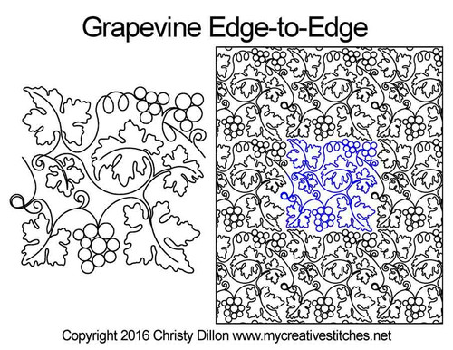 Grapevine Edge-to-Edge - My Creative Stitches