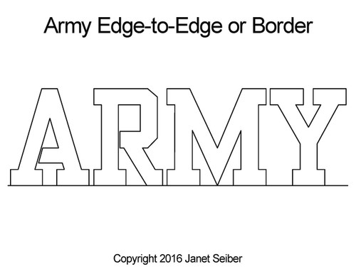 ARMY Edge-to-Edge / Border by Janet Seiber For Sale