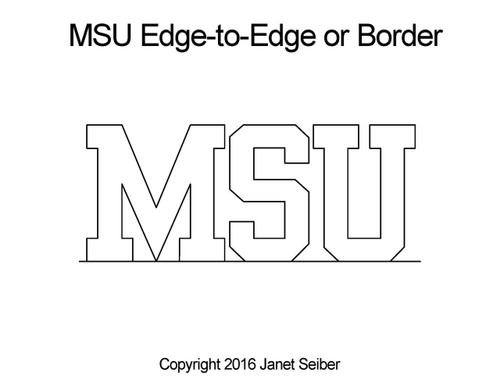 Janet Seiber MSU Edge-to-Edge or Border - My Creative Stitches