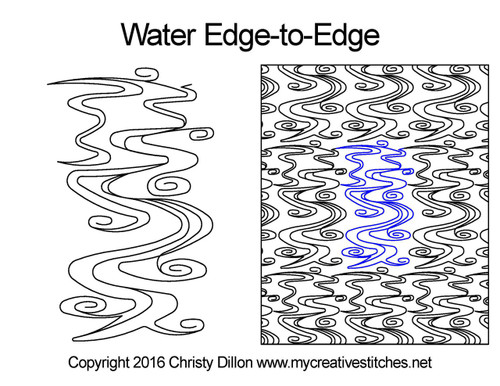 Water Edge-to-Edge - My Creative Stitches