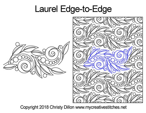 Computerized Quilting Pattern Laurel Edge-to-Edge