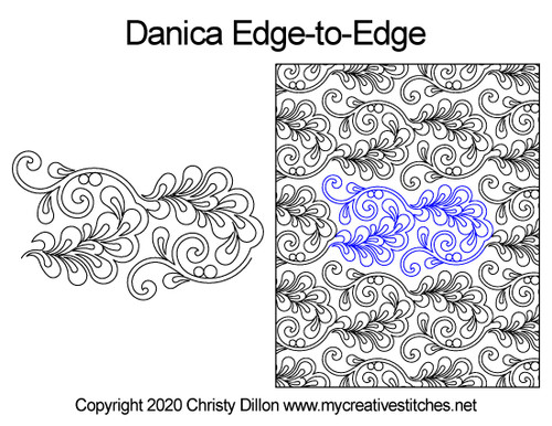 Computerized Quilting Pattern Danica Edge-to-Edge
