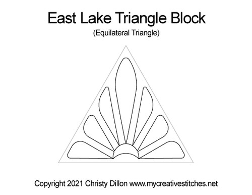 Computerized Quilting Pattern East Lake Equilateral Triangle Block