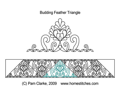 Pam Clarke Budding Feather Triangle - My Creative Stitches