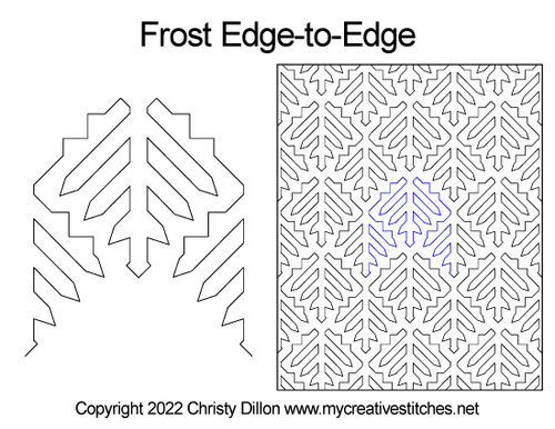 Computerized Quilting Pattern Frost Edge-to-Edge