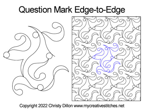 Computerized Quilting Question Mark Edge-to-Edge
