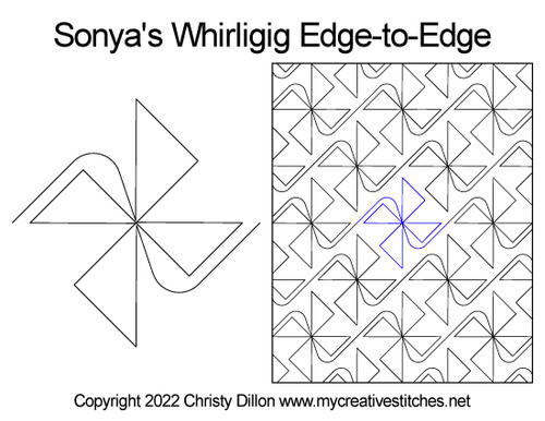 Computerized Quilting Sonya's Whirligig Edge-to-Edge