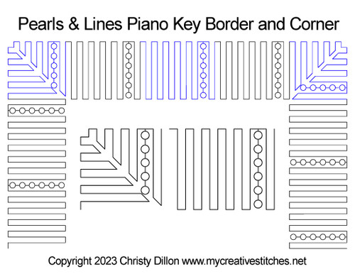 Pearls & Lines Piano Key
