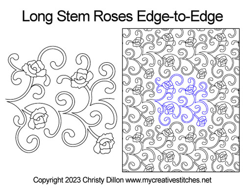 Long Stem Roses Edge-to-Edge