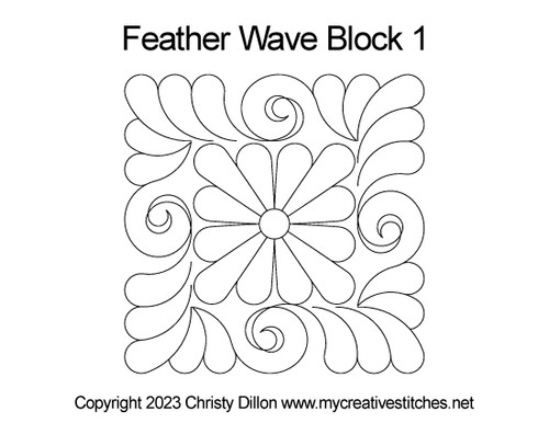 Feather Wave Block 1