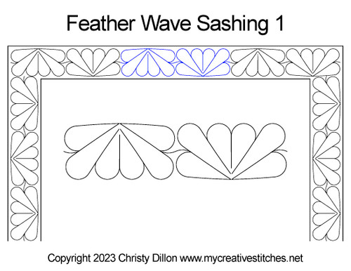 Feather Wave Sashing 1