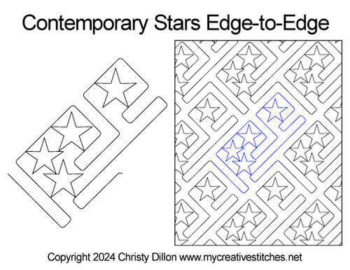 Contemporary Stars Edge-to-Edge