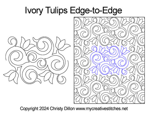 Ivory Tulips Edge-to-Edge
