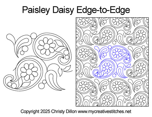 Paisley Daisy Edge-to-Edge