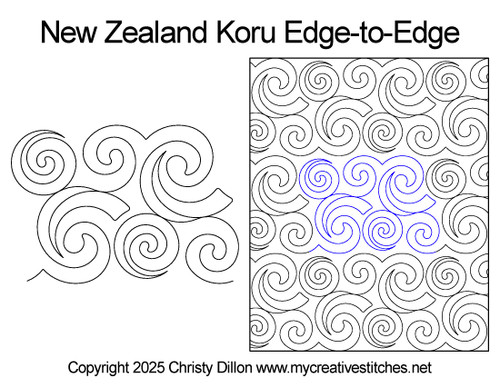 New Zealand Koru Edge-to-Edge