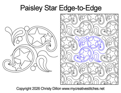 Paisley Star Edge-to-Edge