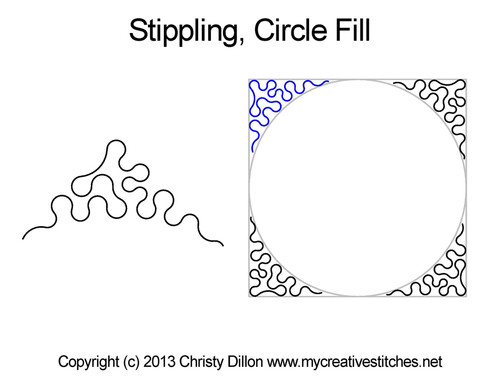 Stippling Circle Block, Edge Fill - My Creative Stitches