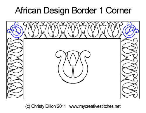 African Designs Corner 1 - My Creative Stitches