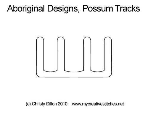 Aboriginal Designs Possum Tracks - My Creative Stitches