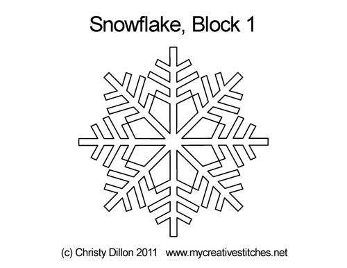 Snowflakes Block 1 - My Creative Stitches